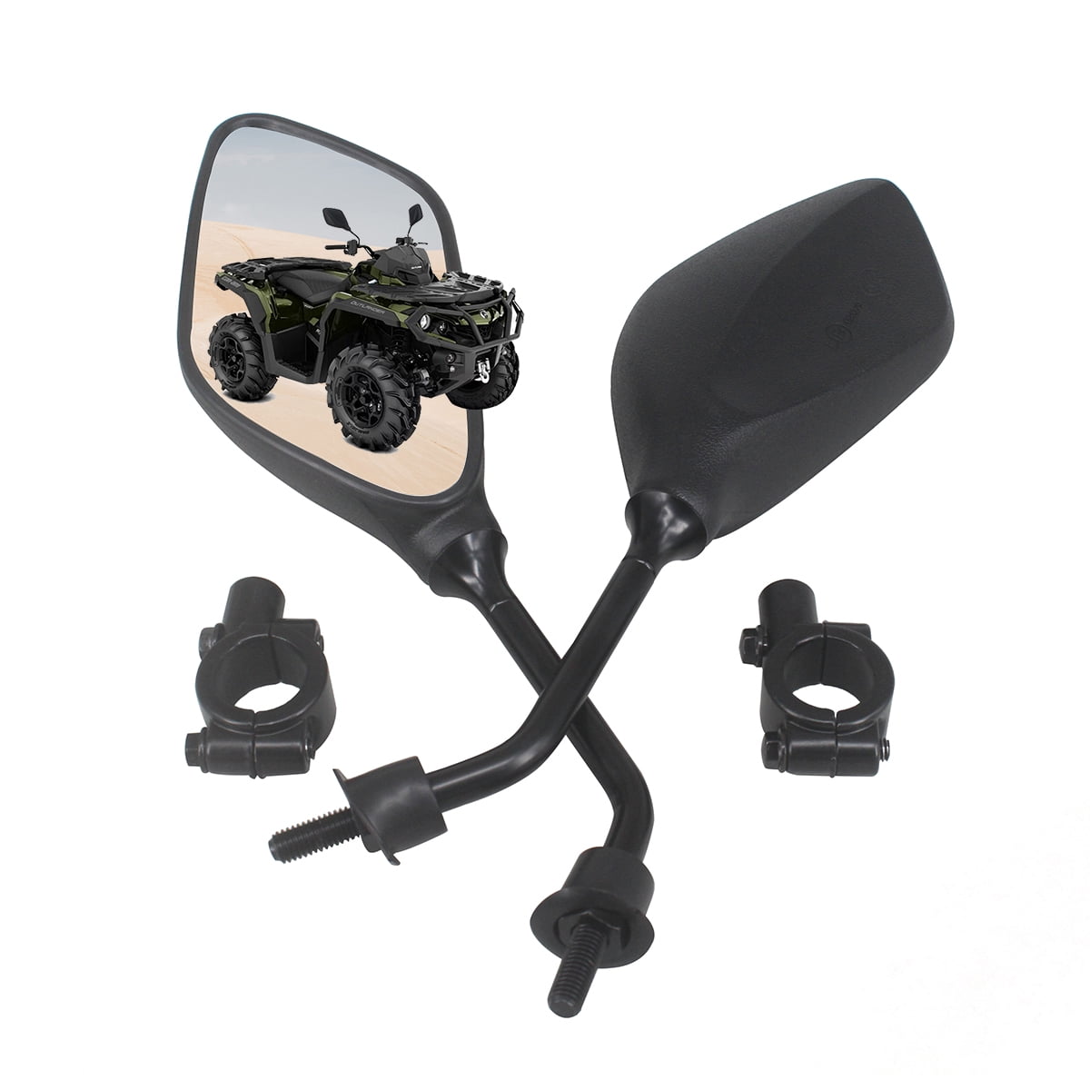 ATV Rear View Mirror, HKOO 360 Degrees Ball-Type ATV Side Rearview ...