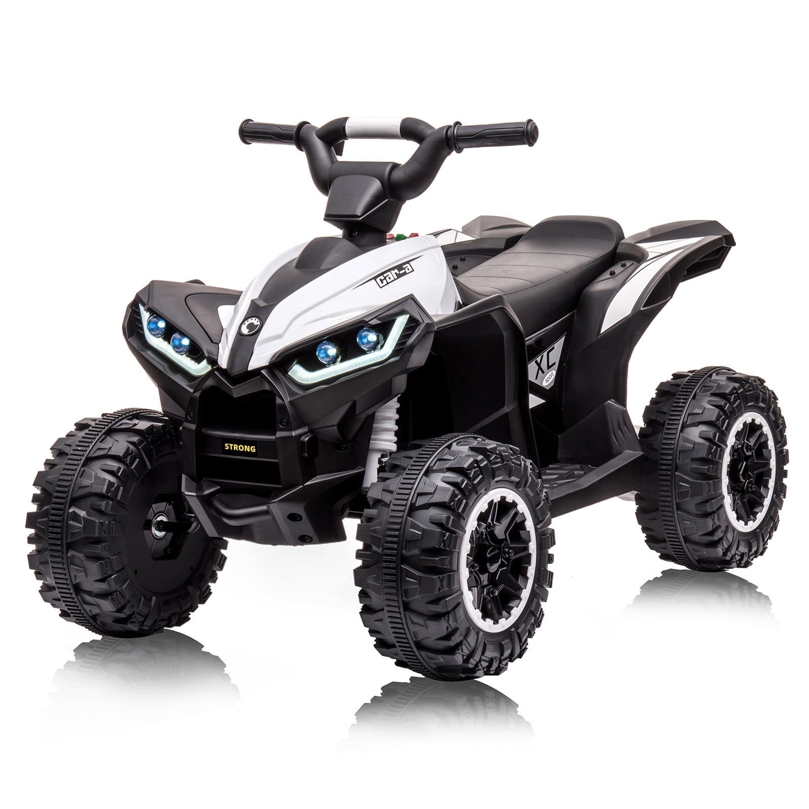 ATV Ride on Toy 12V 4 Power Wheels for Kids White - Walmart.com