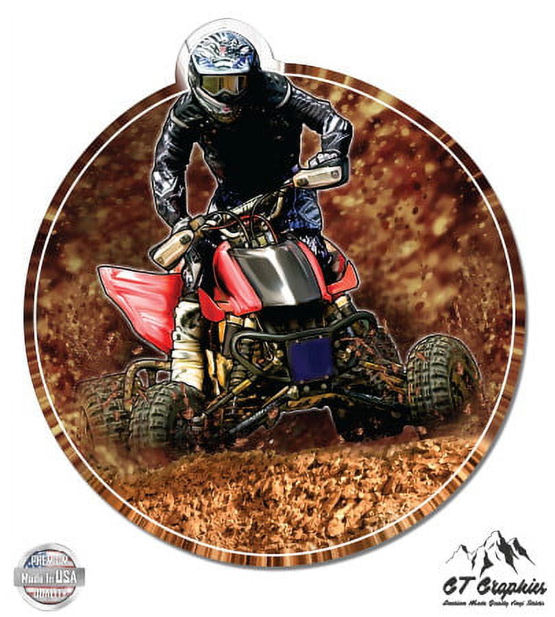ATV Rider I Love Dirt Quad - 5" Vinyl Sticker - For Car Laptop I-Pad ...