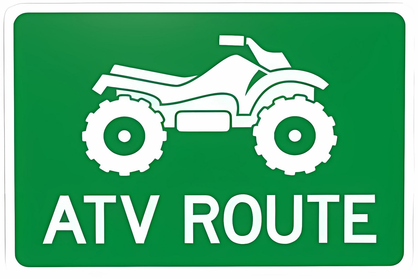 ATV Route Warning Metal Sign 12 x 8 Inches - Rules Security Sign ...