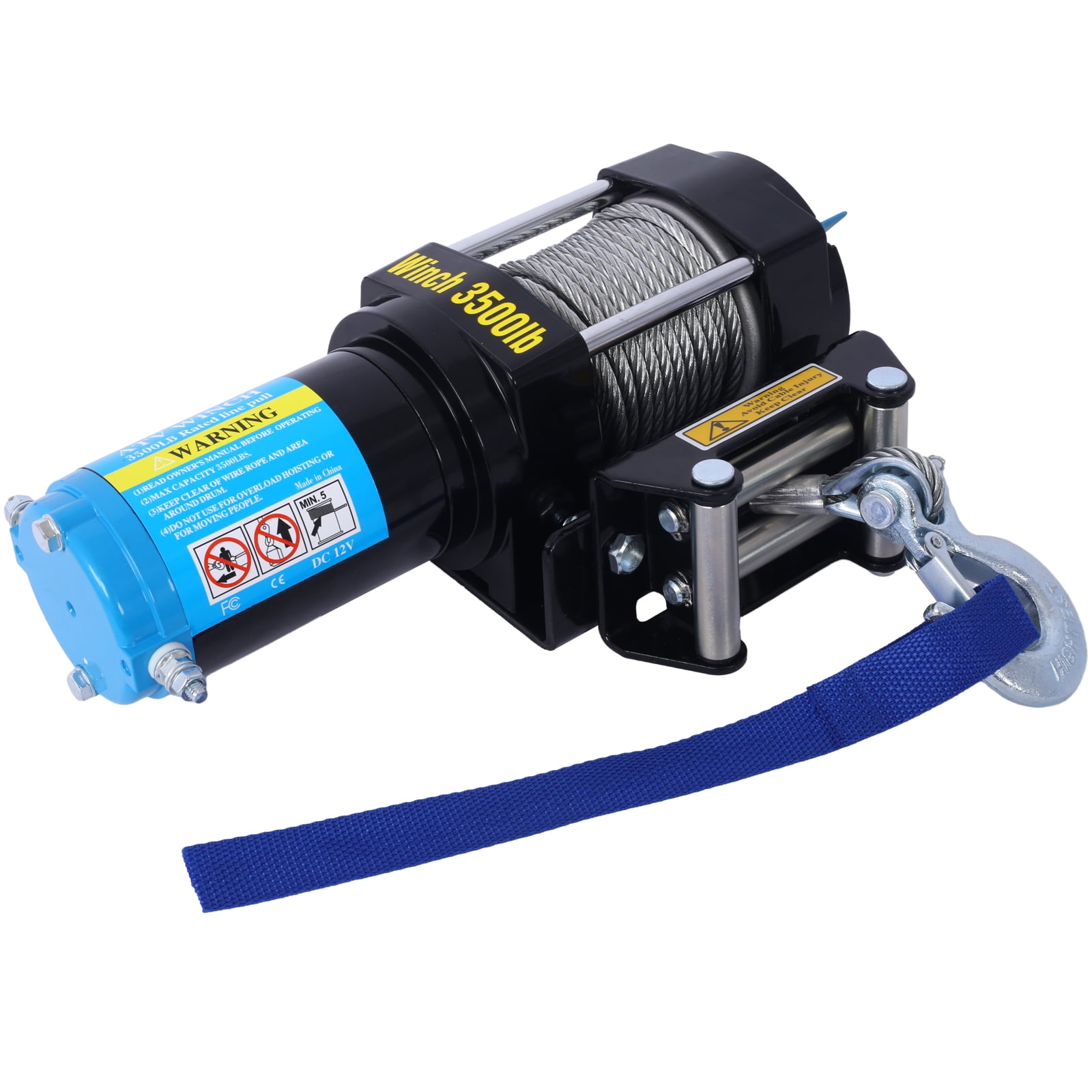 ATV/UTV Winch- 12 V 3500LBS Electric Winch with Steel Cable, Wire and ...