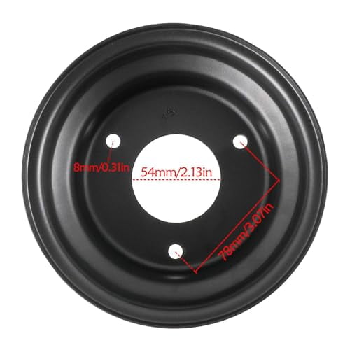 ATV Wheel Tire Rim 6 Inch Rim 3-hole 78mm Spacing for 145/70-6 Wheel ...