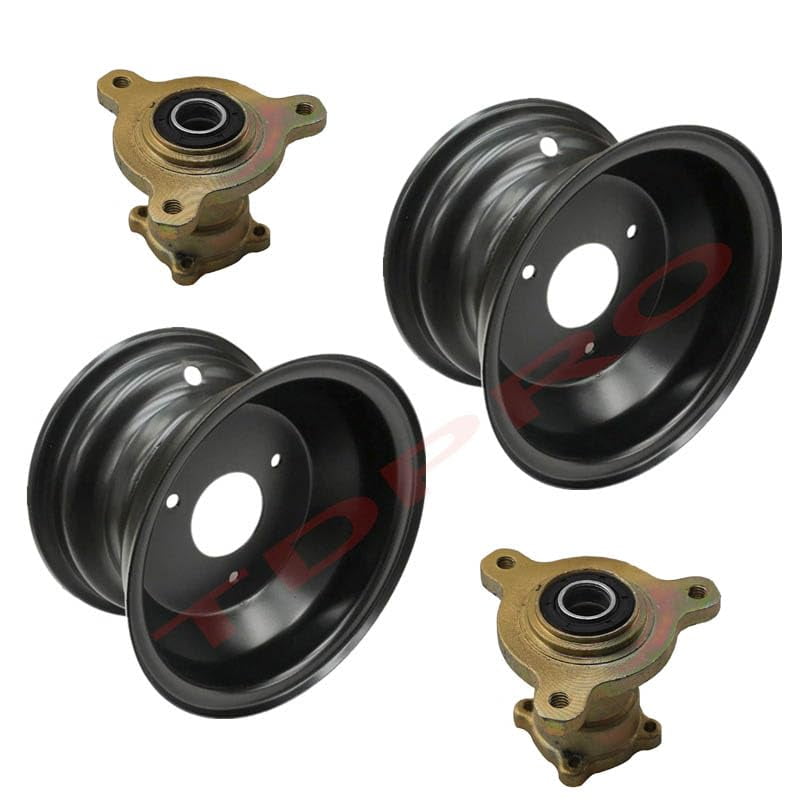 ATV Wheel Tire Rim 7 Inch Rim 3 Stud with 17mm Bearing Front Wheel Hubs ...
