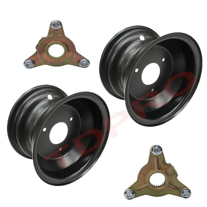 ATV Wheel Tire Rim 7 Inch Rim 3-hole with 23T Rear Axle Wheel Hubs for 16x8-7 Wheel Tire 70cc ...