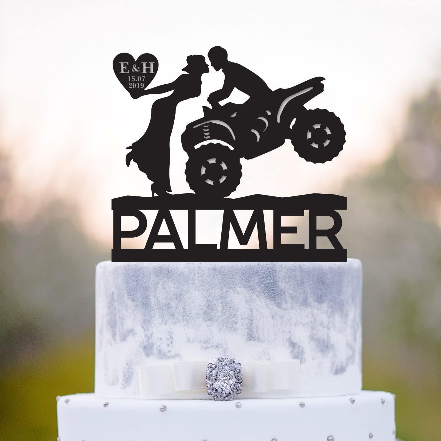 ATV cake topper,ATV Mr and mrs cake topper,4 wheeler wedding cake topper,mr n mrs cake topper on ...