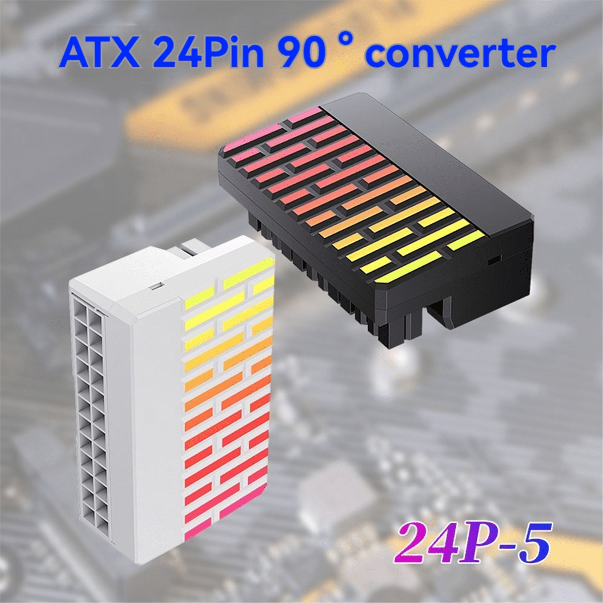ATX 24-Pin 90°Power Connector Adapter 5V 3 Pin ARGB 24Pin Female to ...
