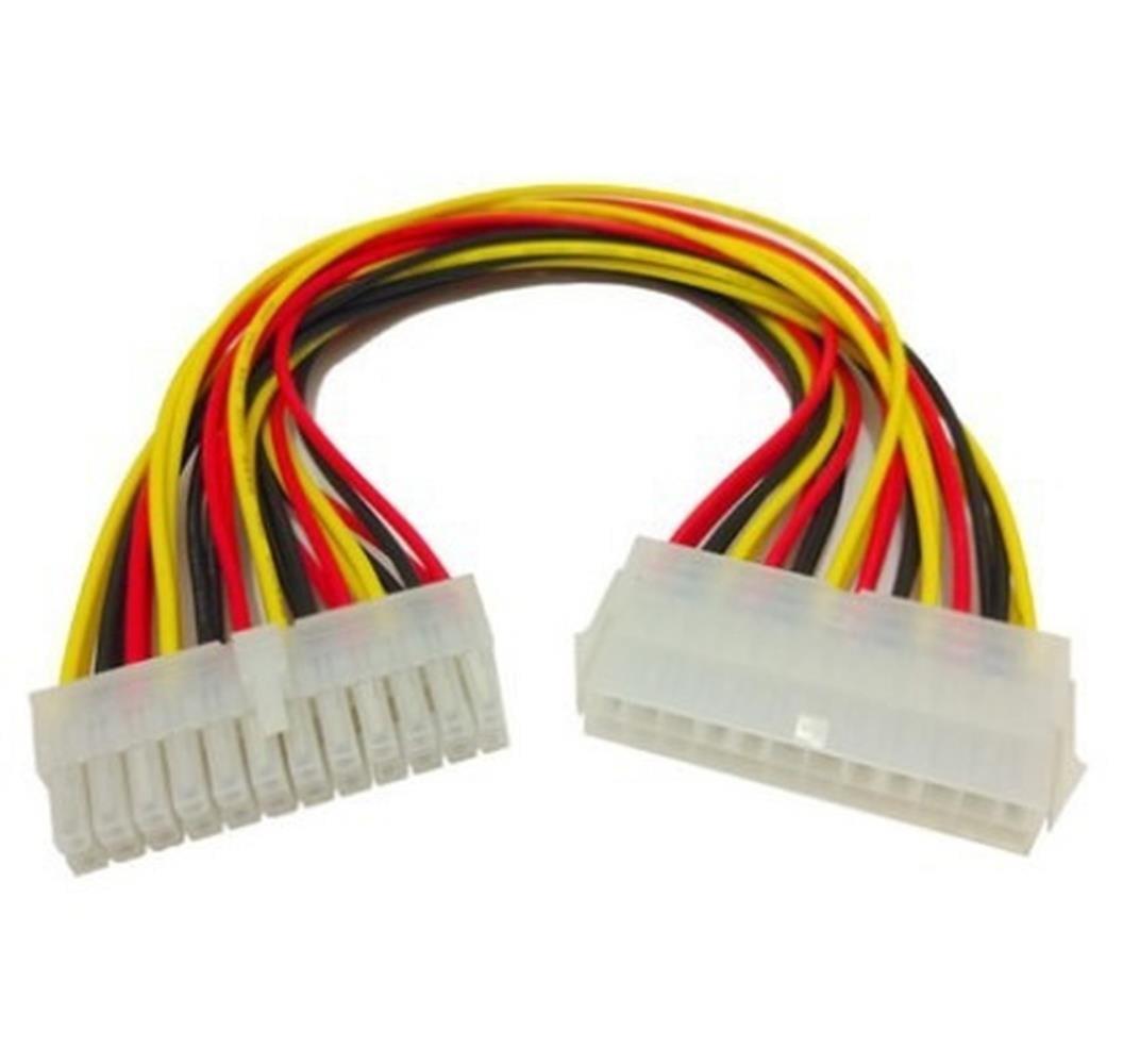 ATX 24 Pin Male to 24Pin Female Power Supply Extension Cable Internal ...