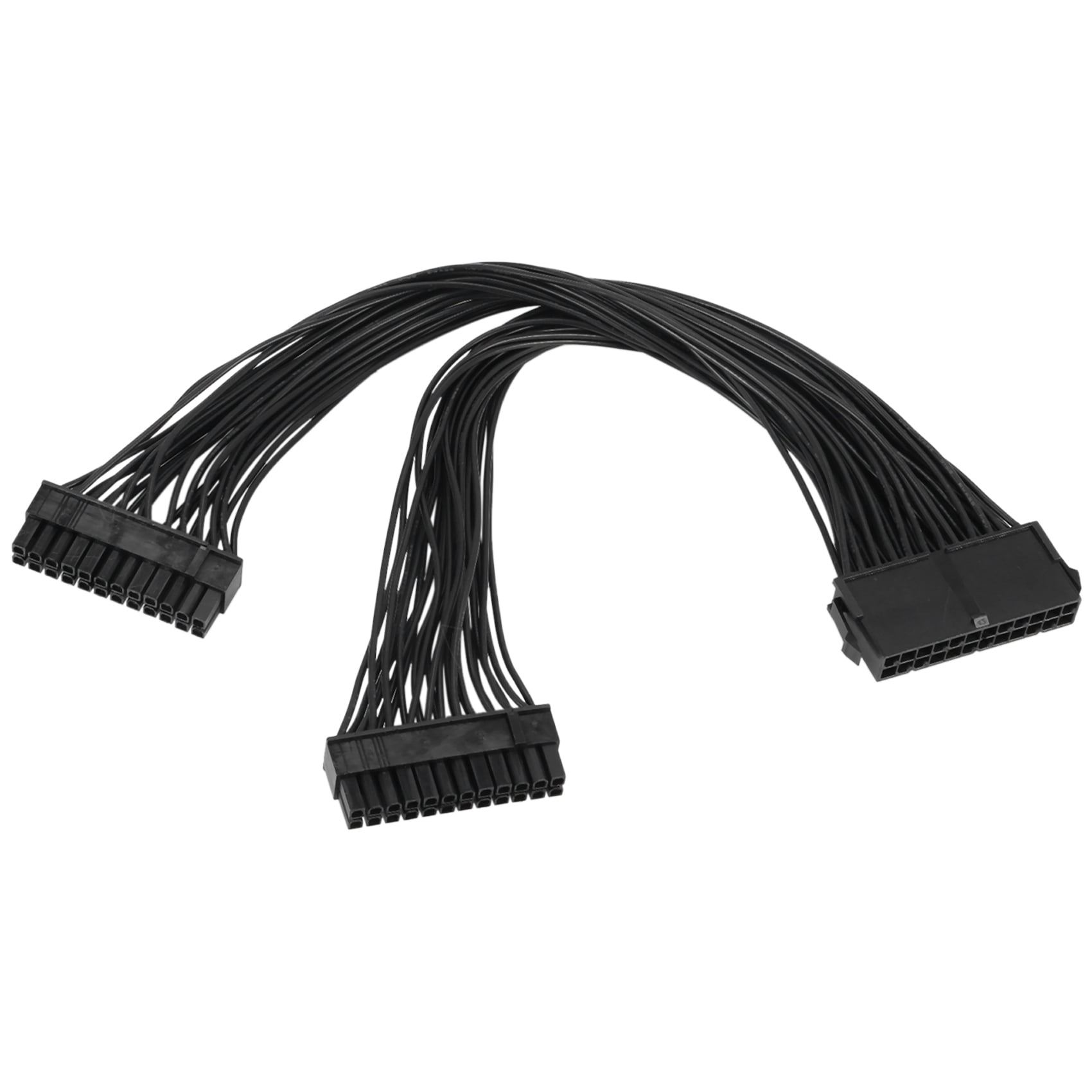 ATX 24Pin 1 to 2 Port Power Supply Extension Cable PSU Male to Female ...