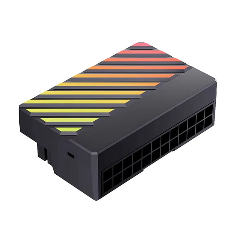 ATX 24Pin ARGB Adapter 90°Converter 24PIN RGB Power Cord Adapter for ...