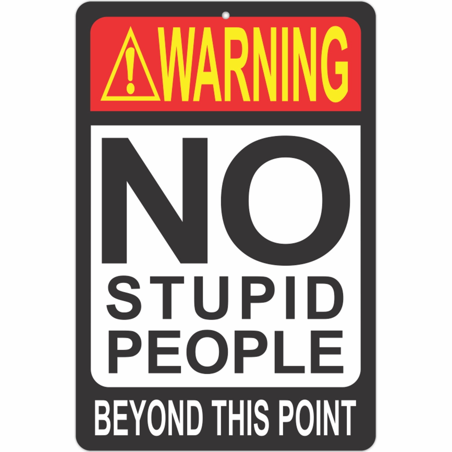 ATX Custom Signs - Sarcastic Funny Sign for Bar No Stupid People Beyond ...
