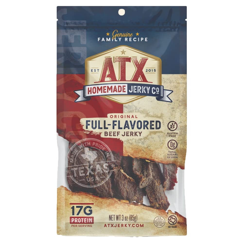 ATX Homemade Jerky and DNF2 Artisan Market- Full Flavored- Homemade- Handcrafted- Low Sugar-17g ...