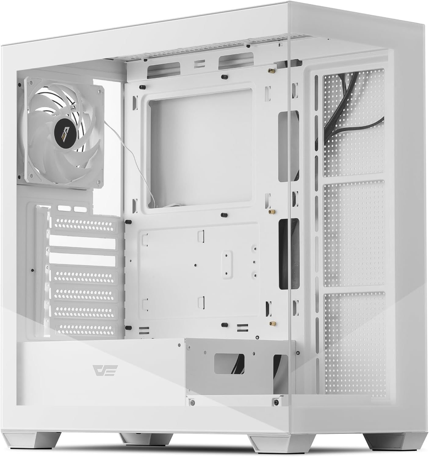 ATX Mid-Tower PC Case, Pre-Install 1Non-LED PWM ARGB Fans Computer Case ...