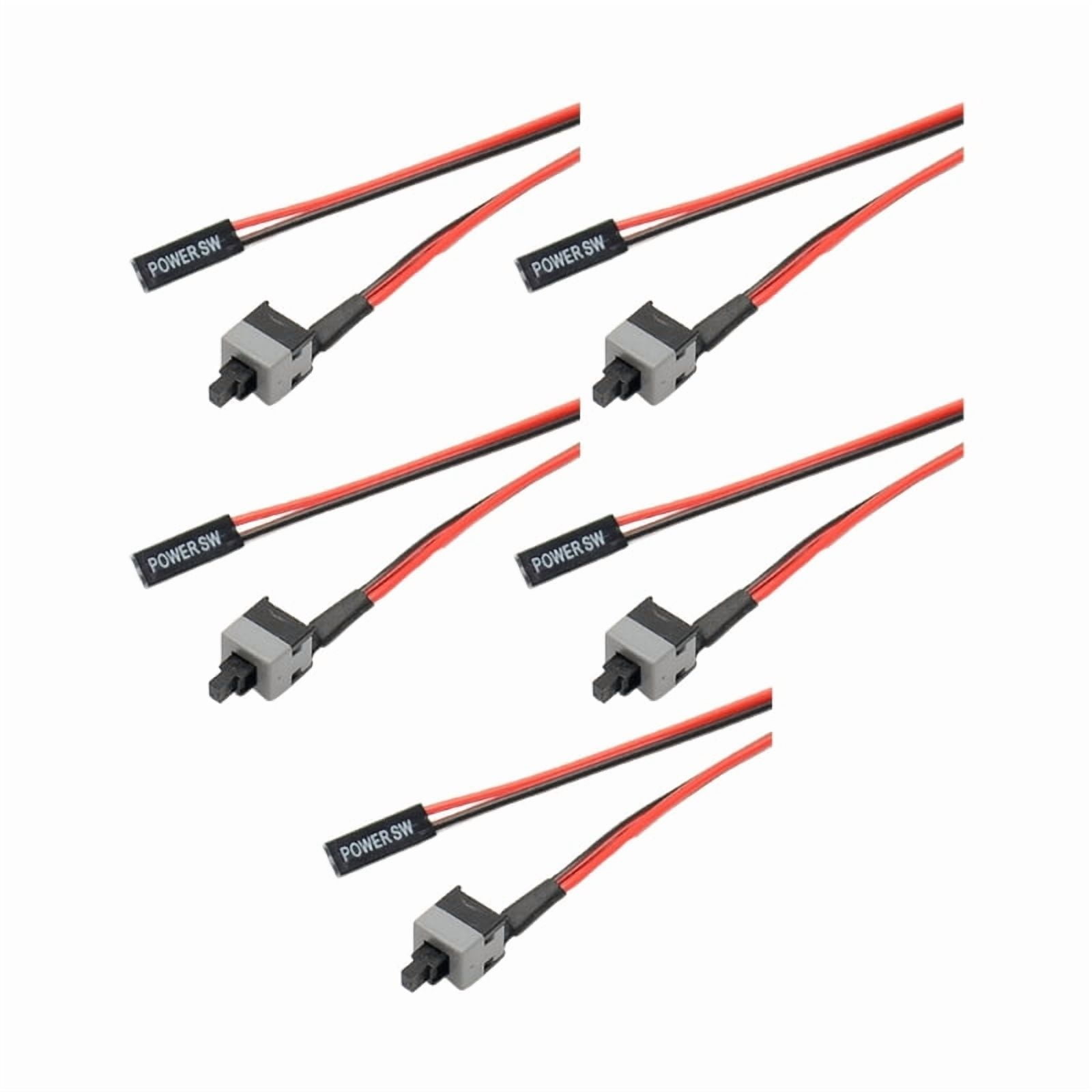 ATX PC Power Switch Cables 50cm 2Pin Motherboard Power OnOff Reset ...