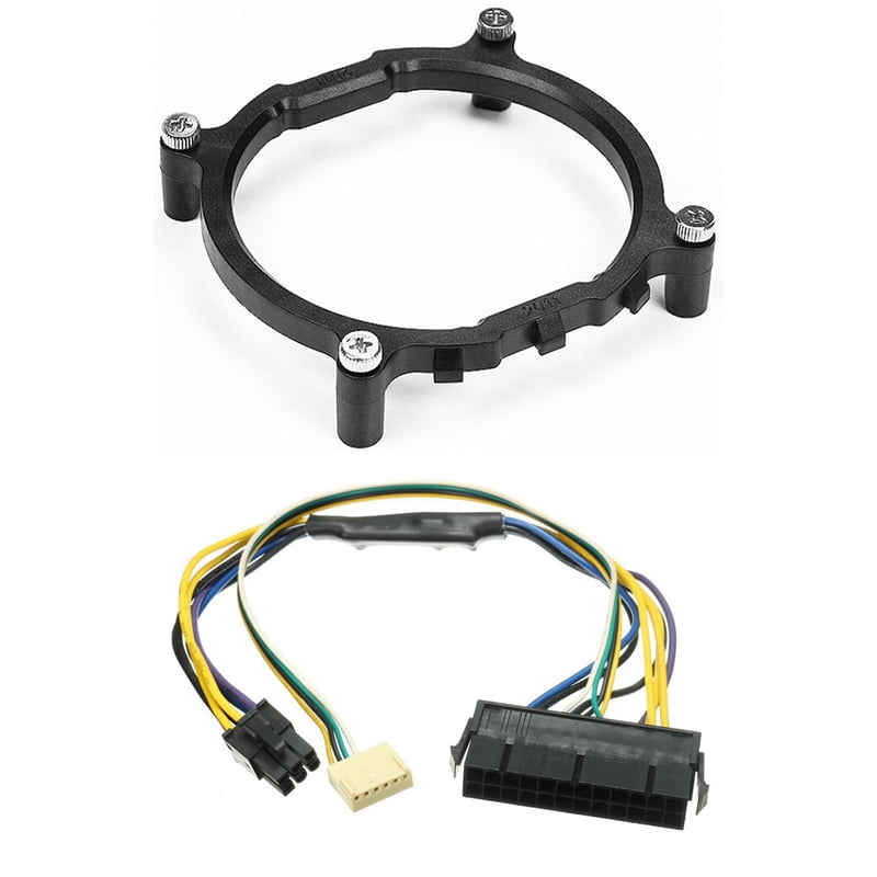 ATX PSU Power Cable 24P to 6P Black with Heatsink Base Support Cooler ...