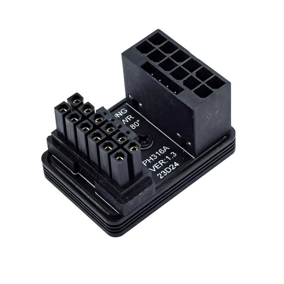 ATX3.0 12VHPWR 180 Angled Turning Connector 16P to 16P GPU Power ...