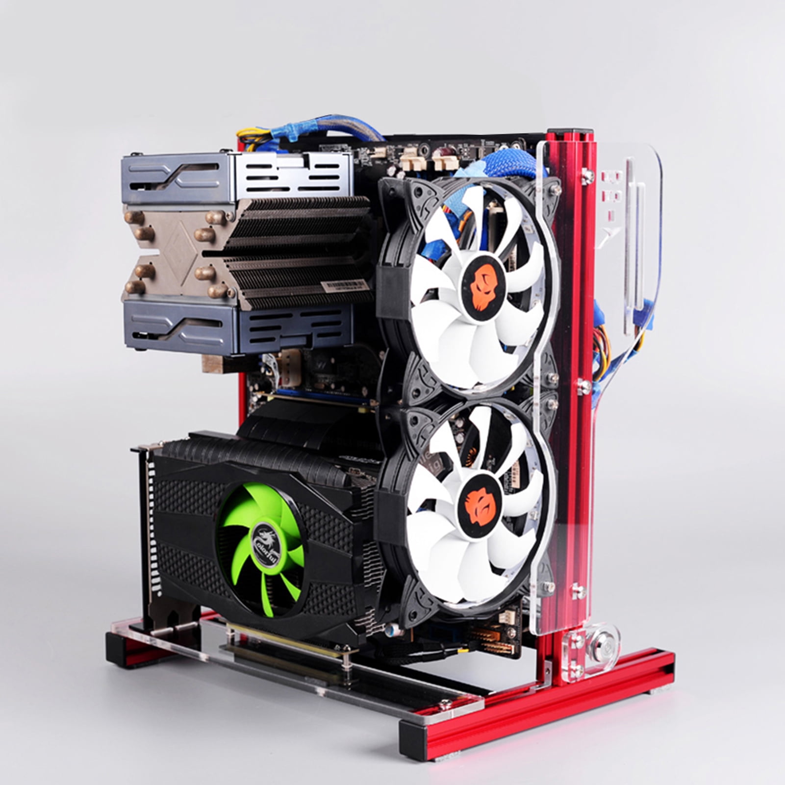 ATx M-ATX/ ITX Open Chassis Vertical Overclocking Test Platform Chassis ...