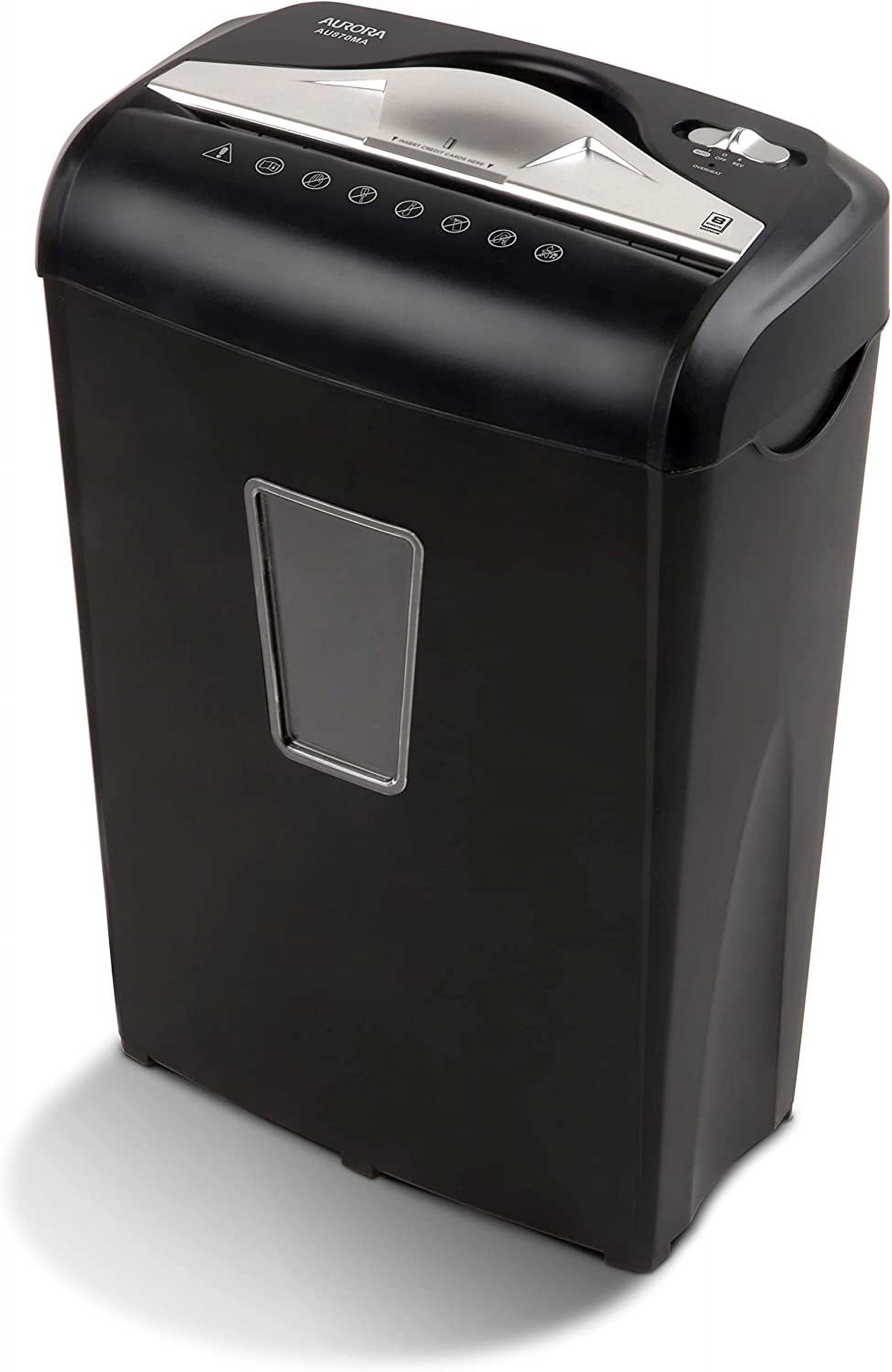 AU870MA High-Security 8-Sheet Micro-Cut Paper Credit Card Shredder ...