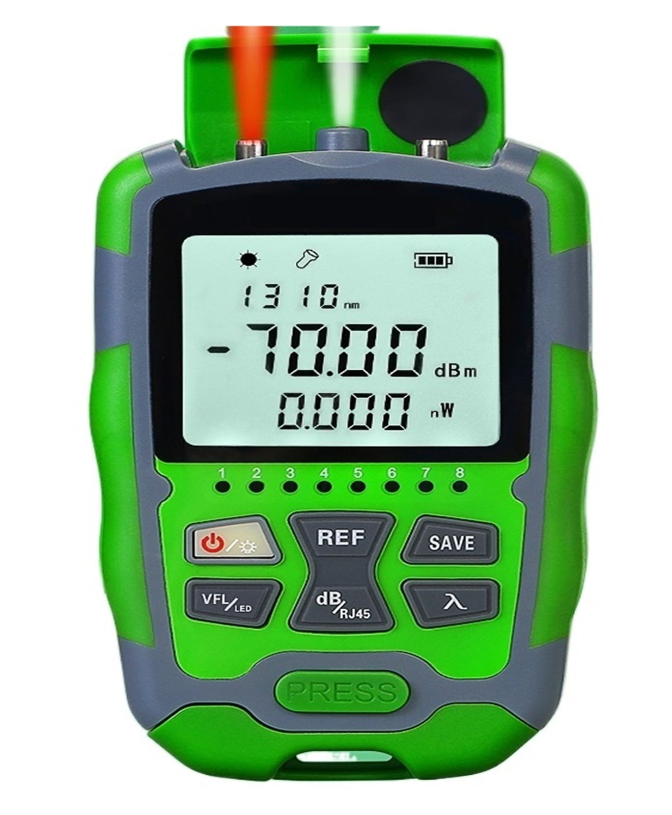 AUA-MC70 Optical Power Meter,-70~+10dBm 4 In 1 Multifunction Fiber ...