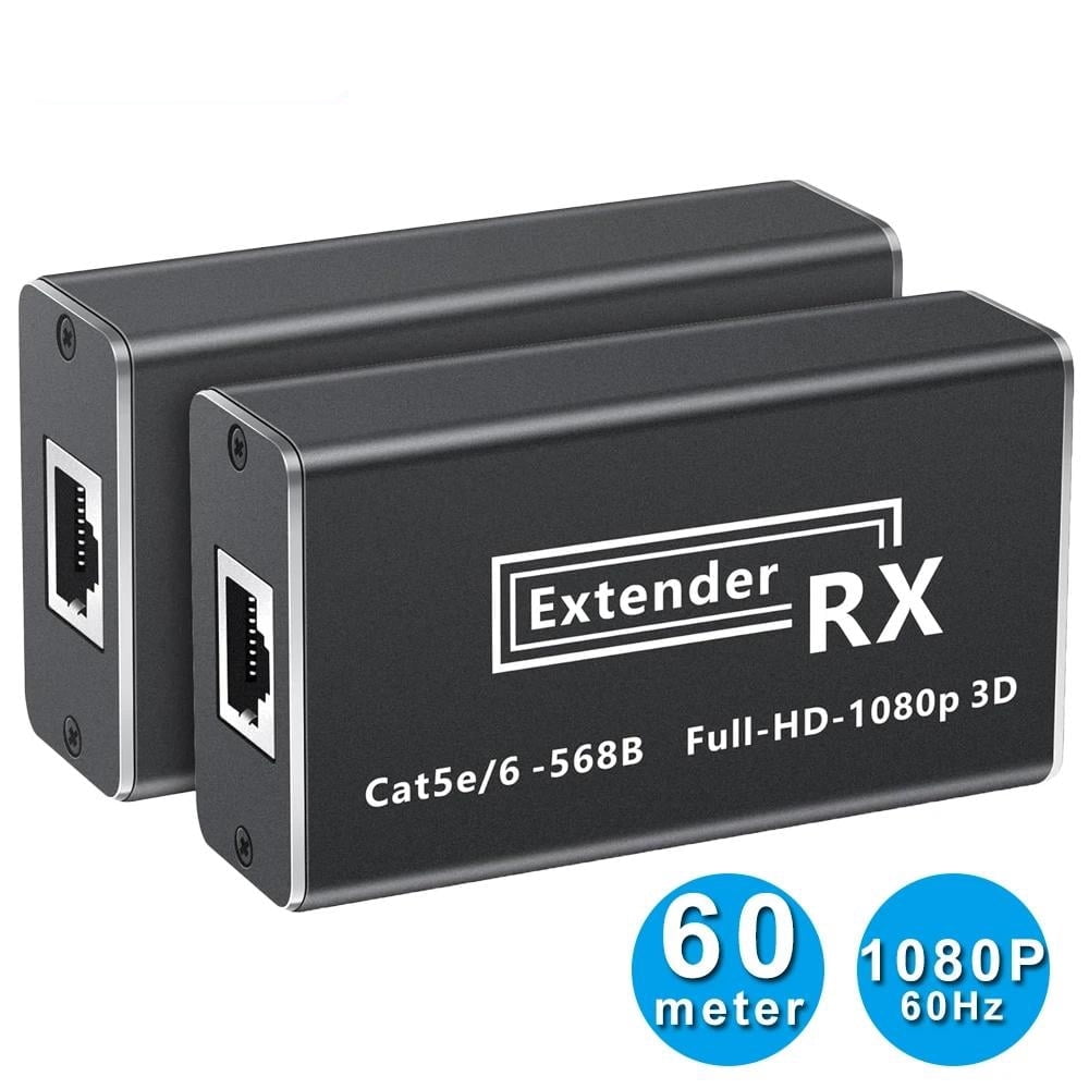 AUBEAMTO 196FT/60m HDMI Extender with IR & Loop Out 1080P HDMI Extender ...