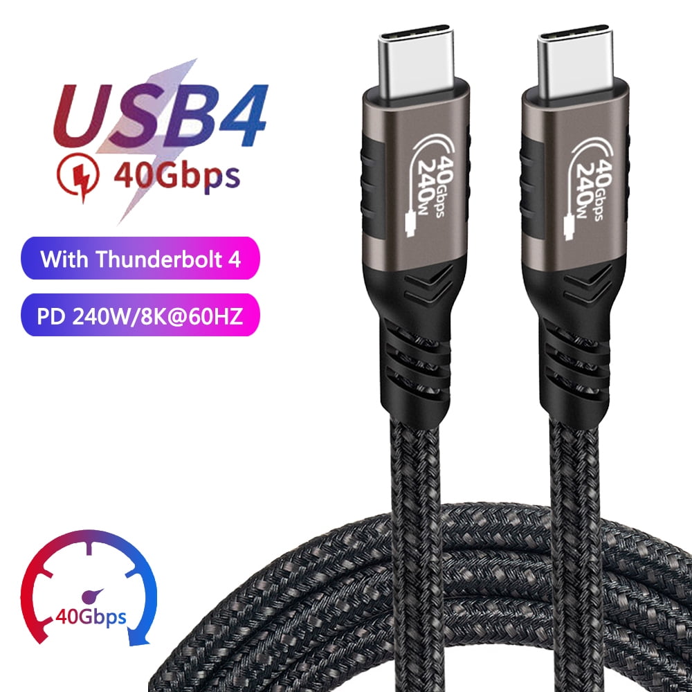 AUBEAMTO 240W USB4 Cable 5FT, 8K PD3.1 USB Type C Fast Charging Cable ...