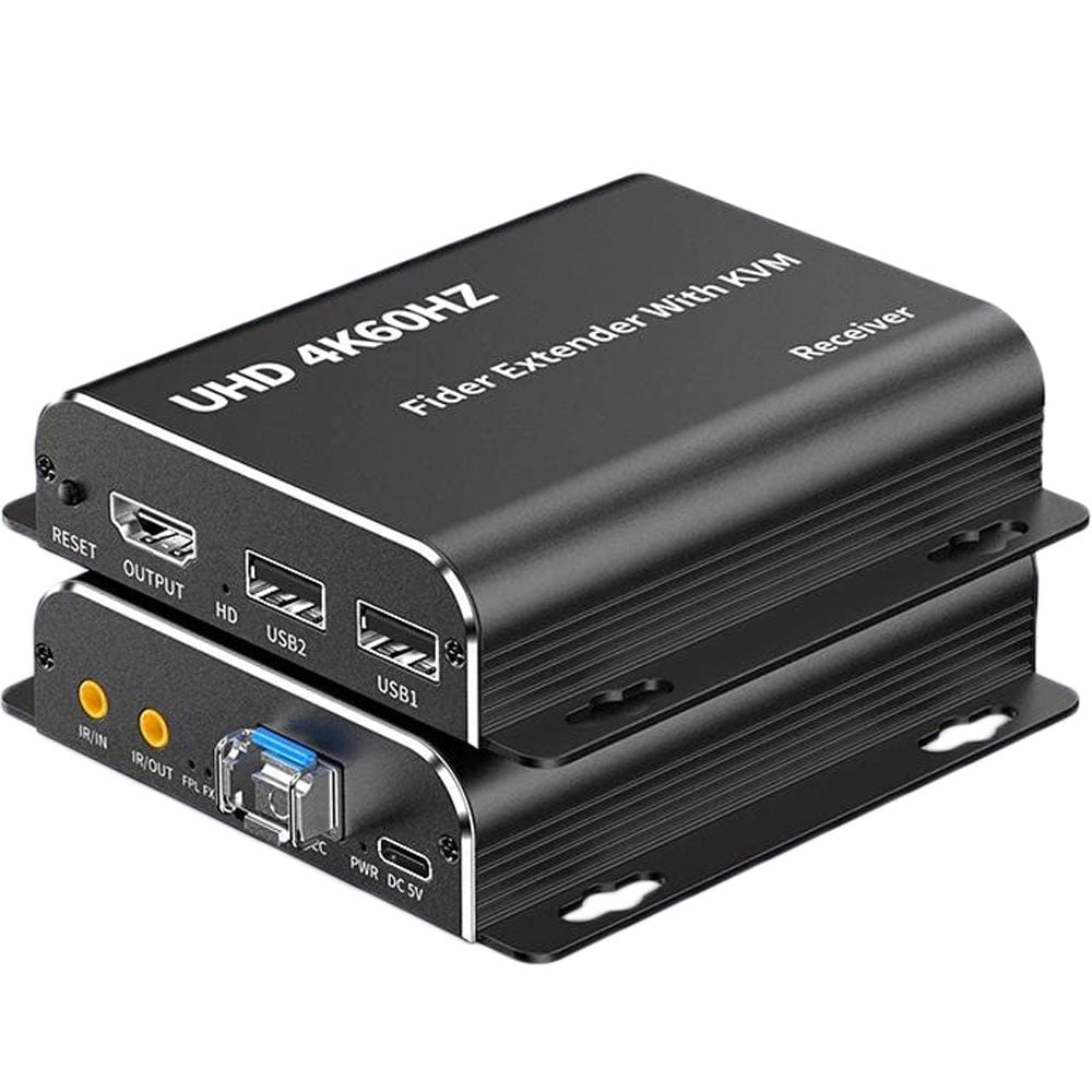 AUBEAMTO 4K 60Hz HDMI KVM Fiber Optic Extender Converter 1080P 120Hz ...