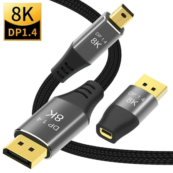 AUBEAMTO 8K 4K Mini DP to DisplayPort 8K Cable with DP to Mini DP ...