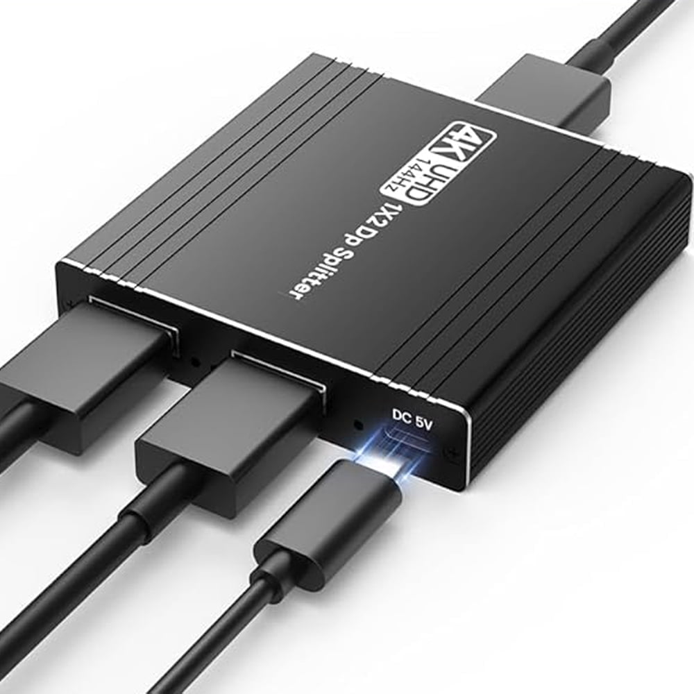 AUBEAMTO DisplayPort to Dual Display Port Splitter, 4K@144Hz Display ...