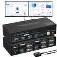 AUBEAMTO Displayport KVM Switch 2 Monitors 2 Computers 8K@60Hz 4K@120Hz ...