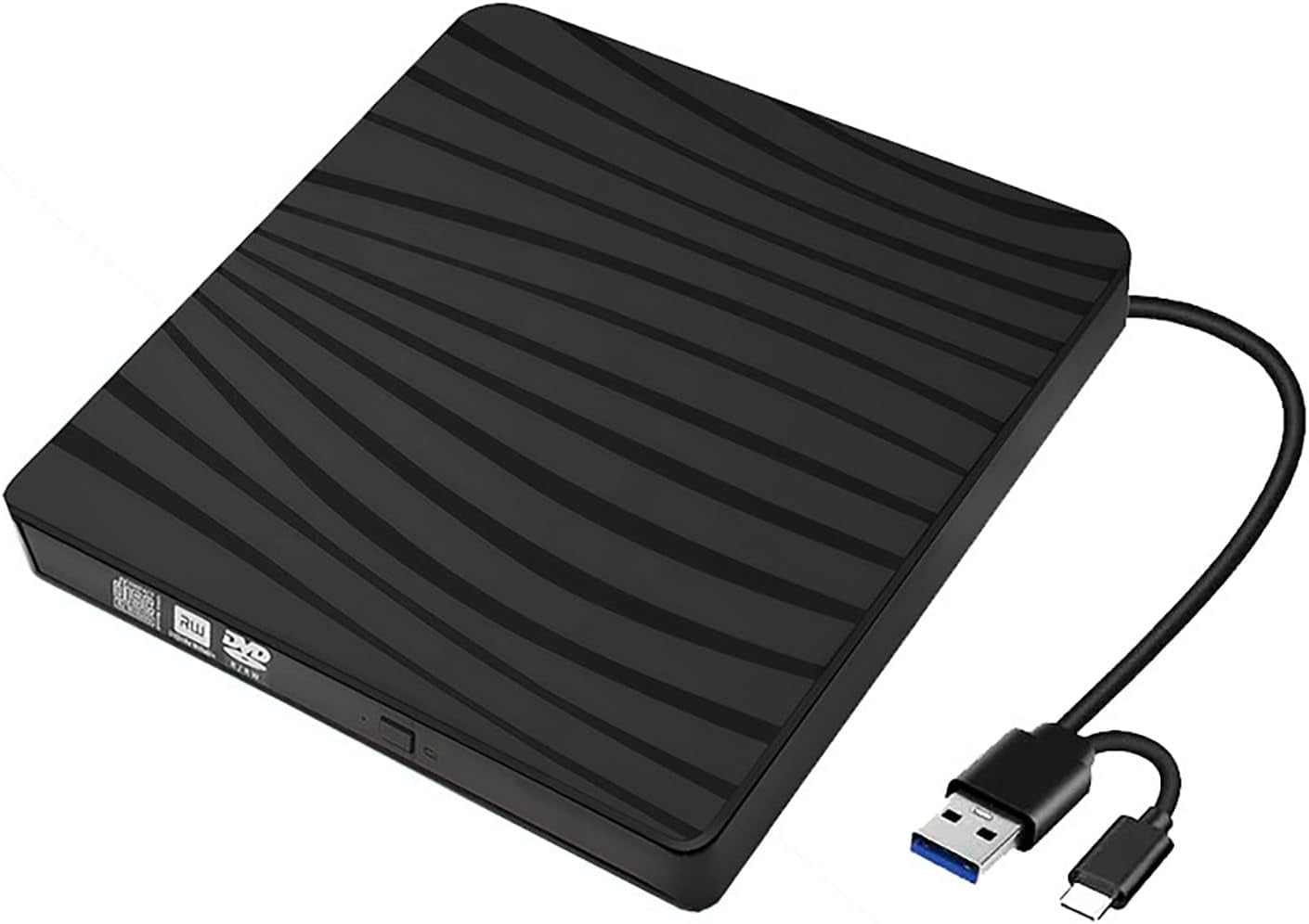 AUBEAMTO External CD/DVD Drive for Laptop, USB A/C 3.0 CD DVD Player ...