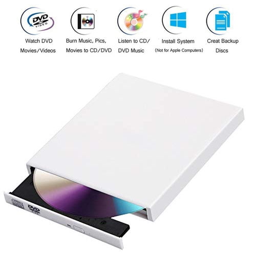 AUBEAMTO External CD Drive for Laptop, USB2.0 Ultra-Slim Portable CD ...