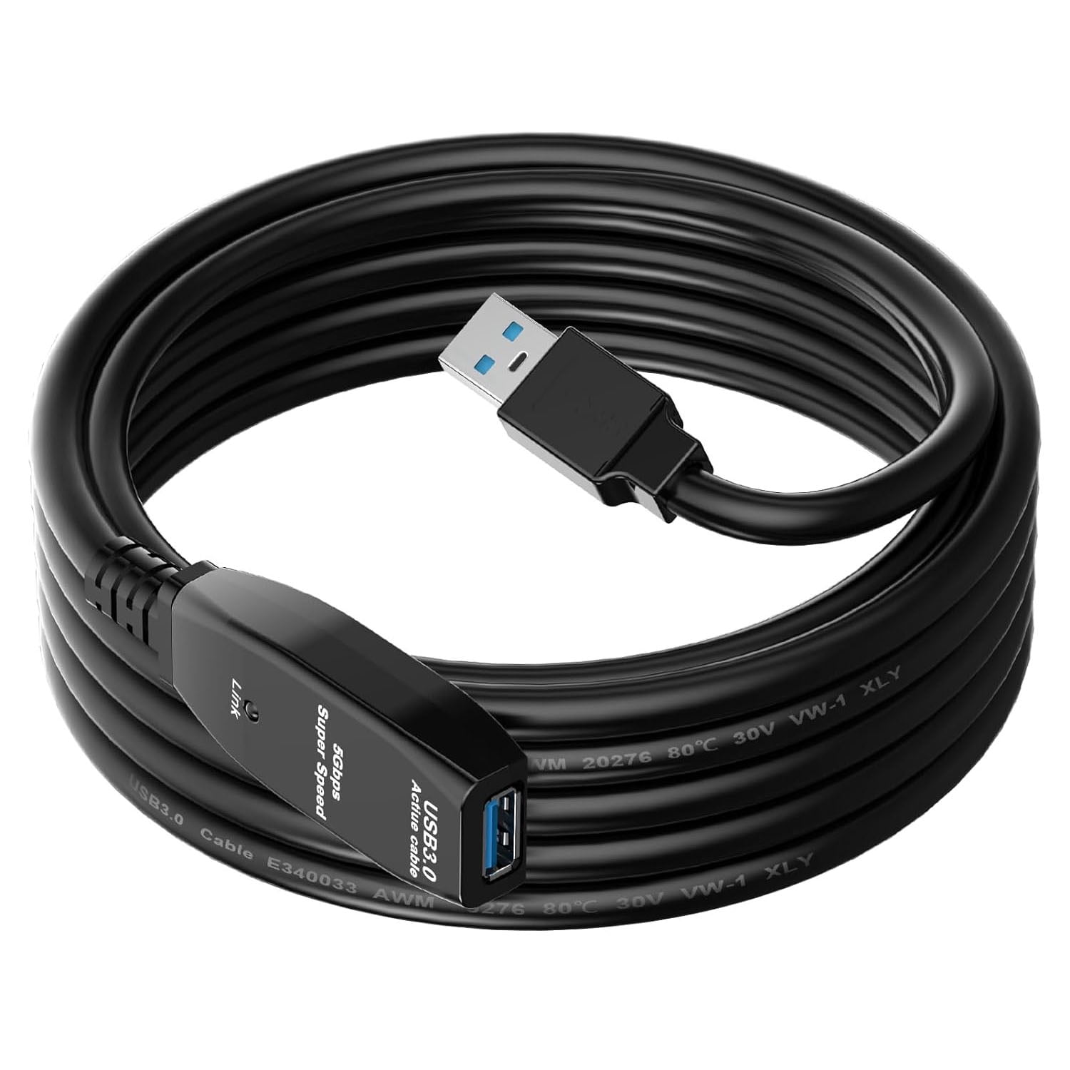 AUBEAMTO USB 3.0 Active Extension Cable 16FT, Long USB Type-A Male to ...