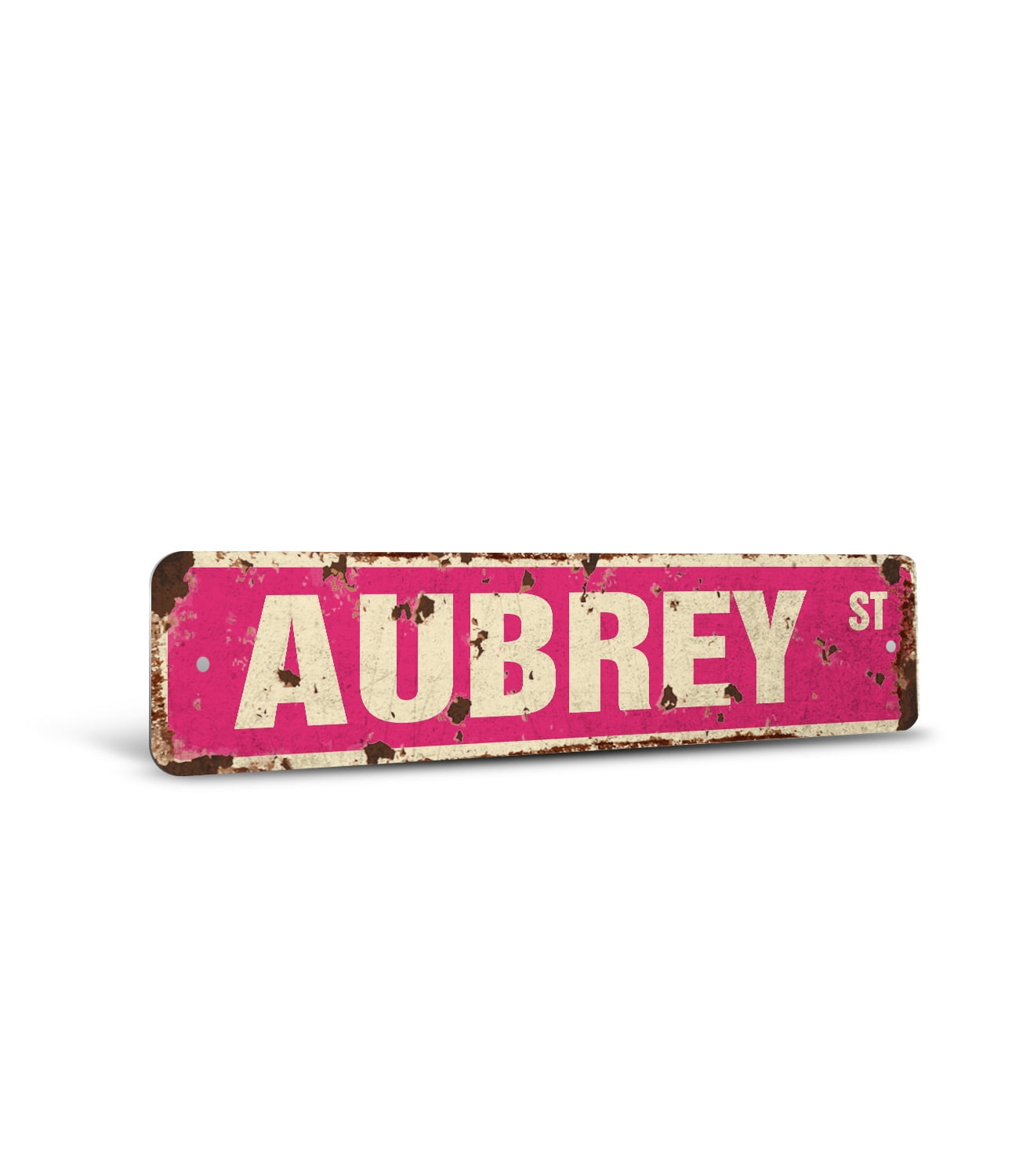 AUBREY Vintage Style Rustic Street Sign – Childrens Name Room Sign ...