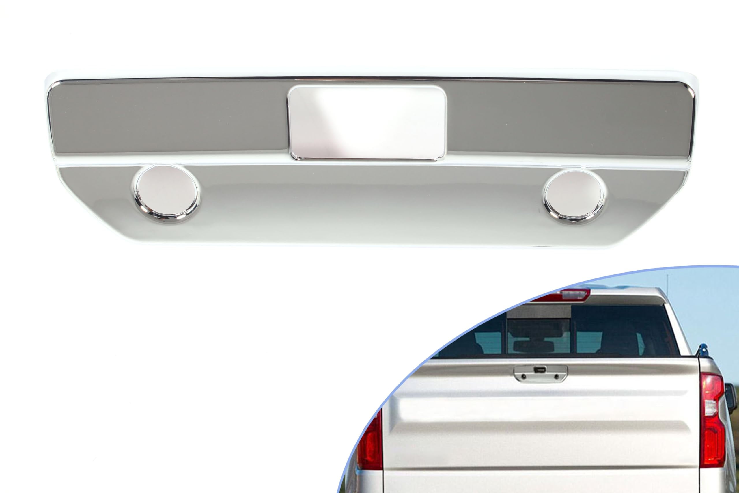 AUCERAMIC Chrome Tailgate Handle KEF16 Cover Fit 2019-2024 Chevrolet ...