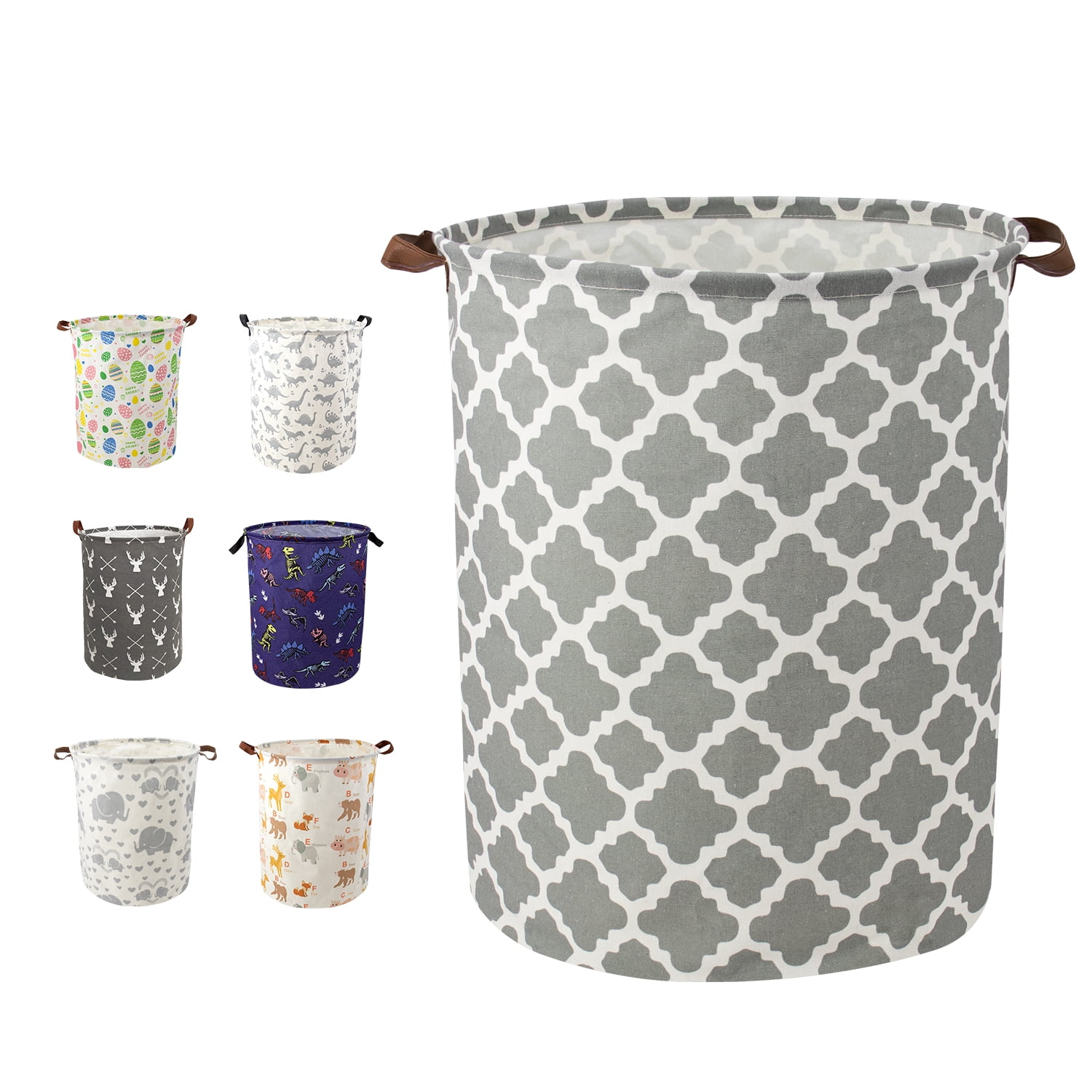 AUCHEN 19.7" Collapsible Kids Laundry Basket, Large Capacity Cotton ...
