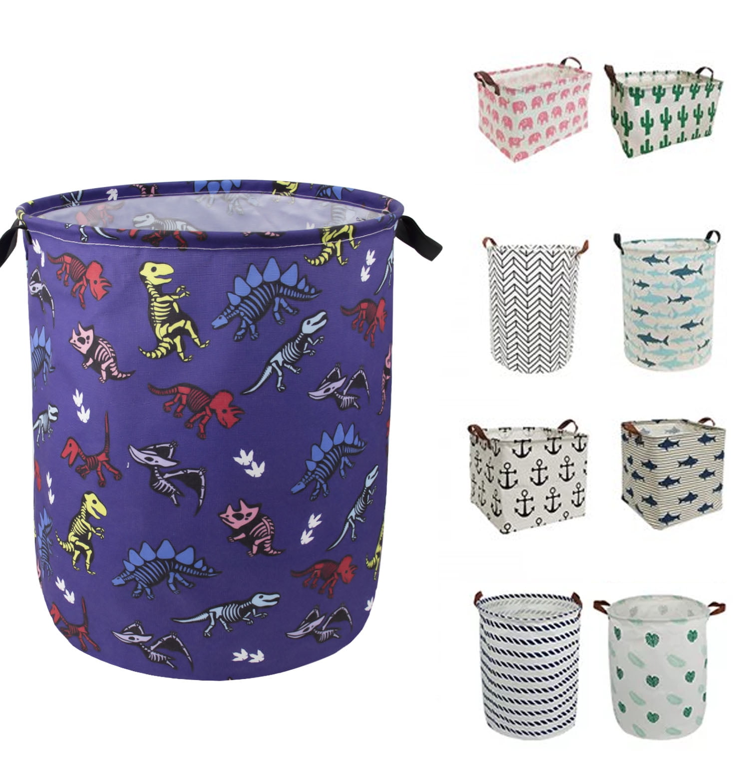 "AUCHEN Collapsible Laundry Basket, 19.7"" Cotton Linen Hamper for Kids ...