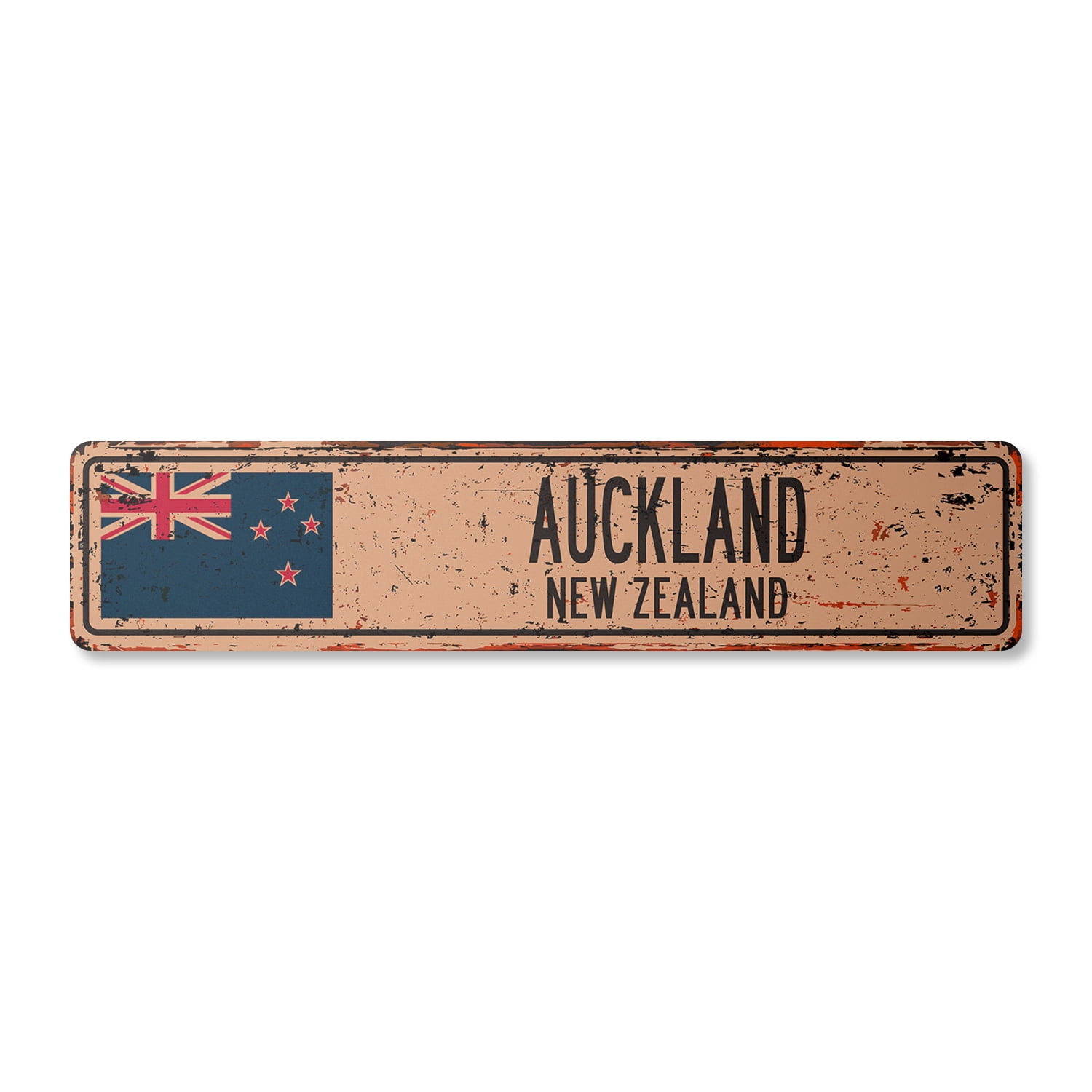 AUCKLAND NEW ZEALAND Vintage Plastic Street Sign New Zealander Kiwi ...