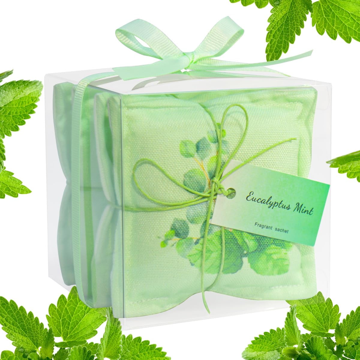 AUCUDA 4 Packs Mint Scented Sachet Bags for Drawers and Closets ...