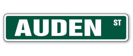 AUDEN Street Sign Childrens Name Room Sign | Indoor/Outdoor | 36" Wide ...