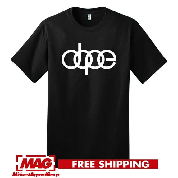 AUDI DOPE LOGO BLACK T-SHIRT Automotive Shirt Tee Racing Car Rings Auto ...