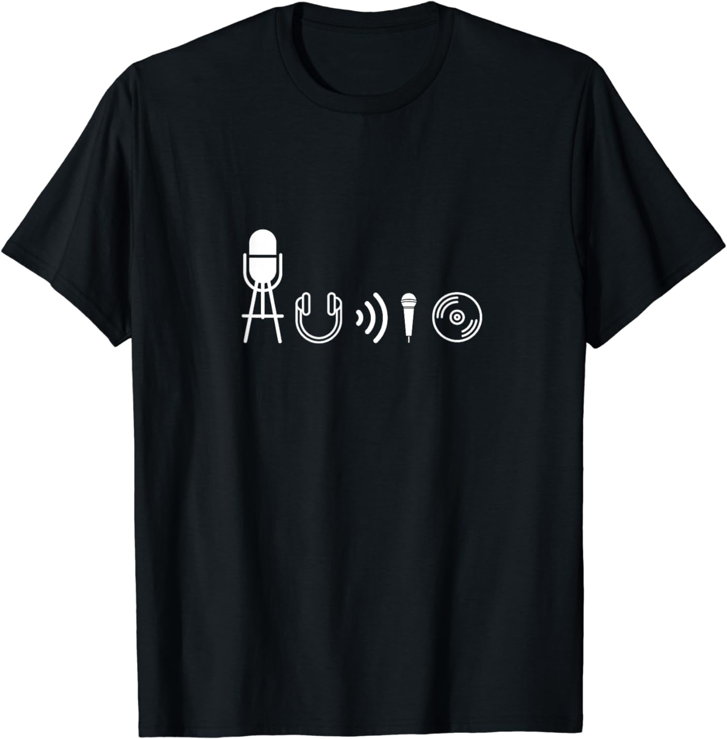 AUDIO Symbols from Sound, Music, Live Production, Engineer T-Shirt ...