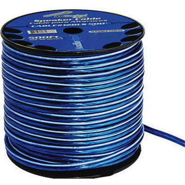 Audiopipe CABLE14BLS500 14 Gauge Flexible Speaker Cable 500ft - Walmart ...