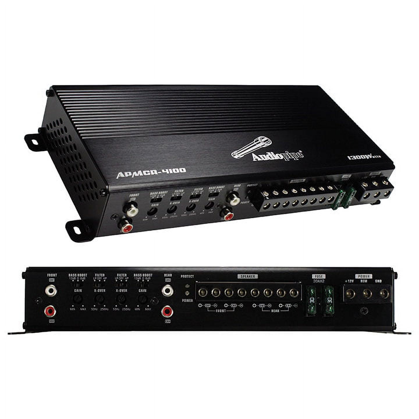 Audiopipe APMCR4100 1300 watt Audiopipe 4 Channel Micro Amplifier ...