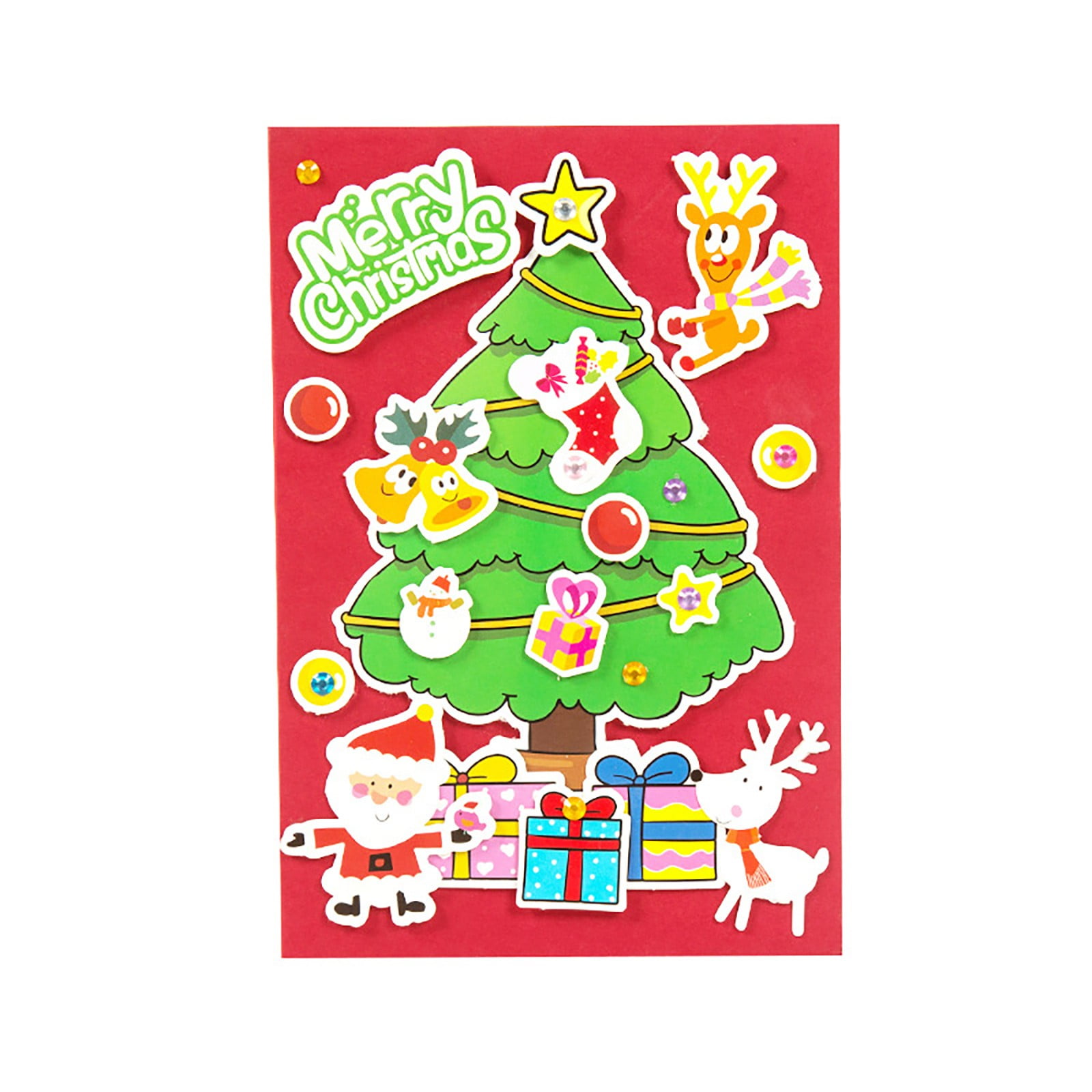 AUDea Christmas Greeting Card Christmas Snowman Decoration DIY Creative ...