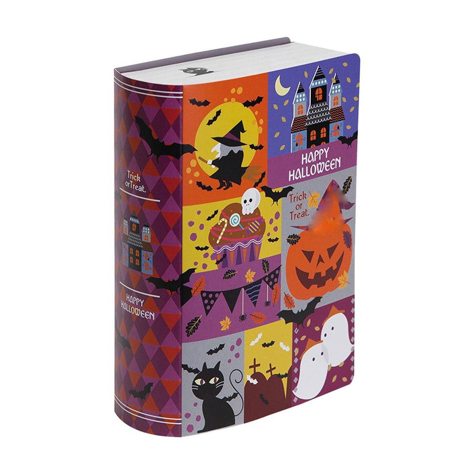 AUDeals ‌1/5/10pcs Halloween Book-Shaped Candy Boxes Trick Goodie Bags ...