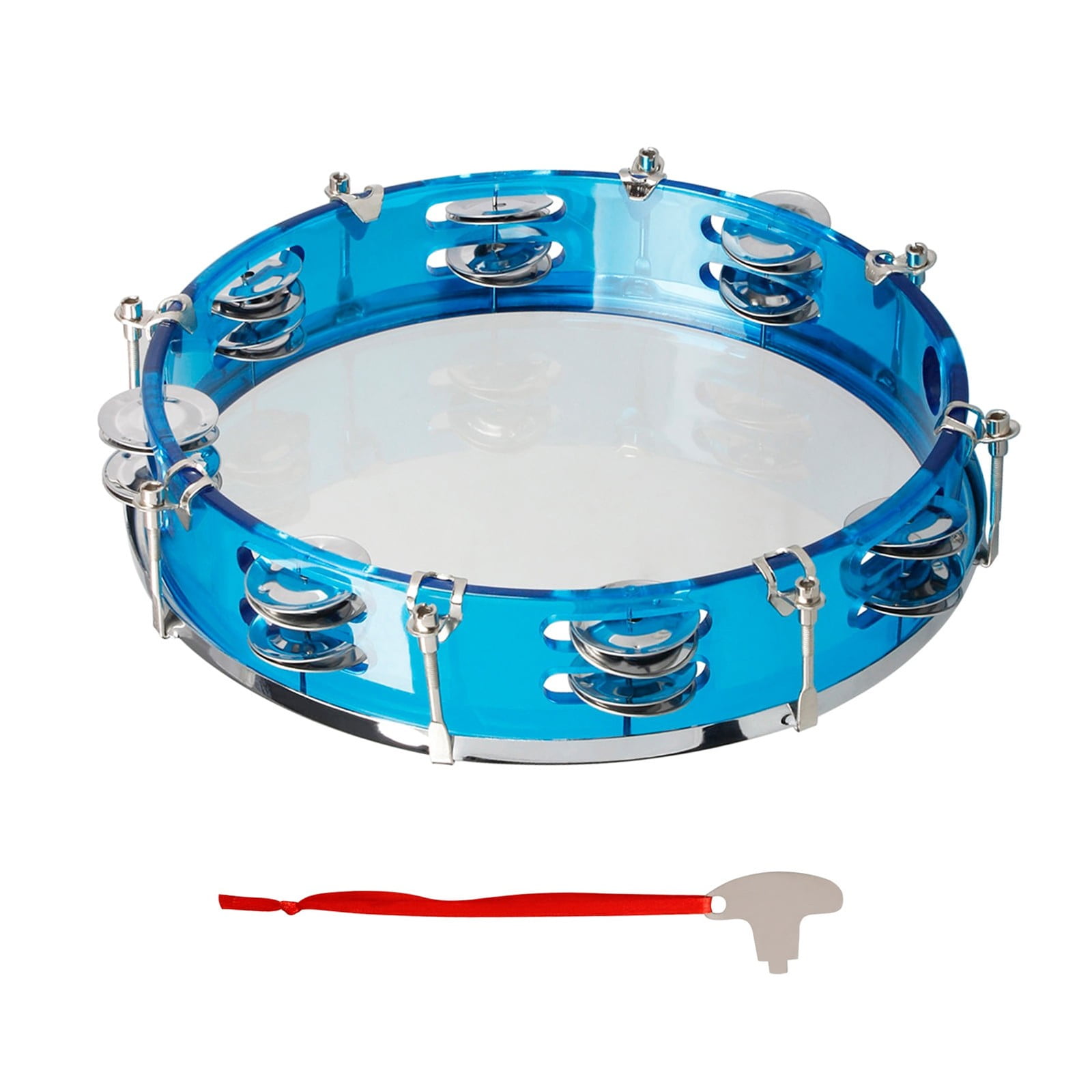 AUDeals 10 Inch Hand Held Tambourine Double Tambourine Drum Set ...