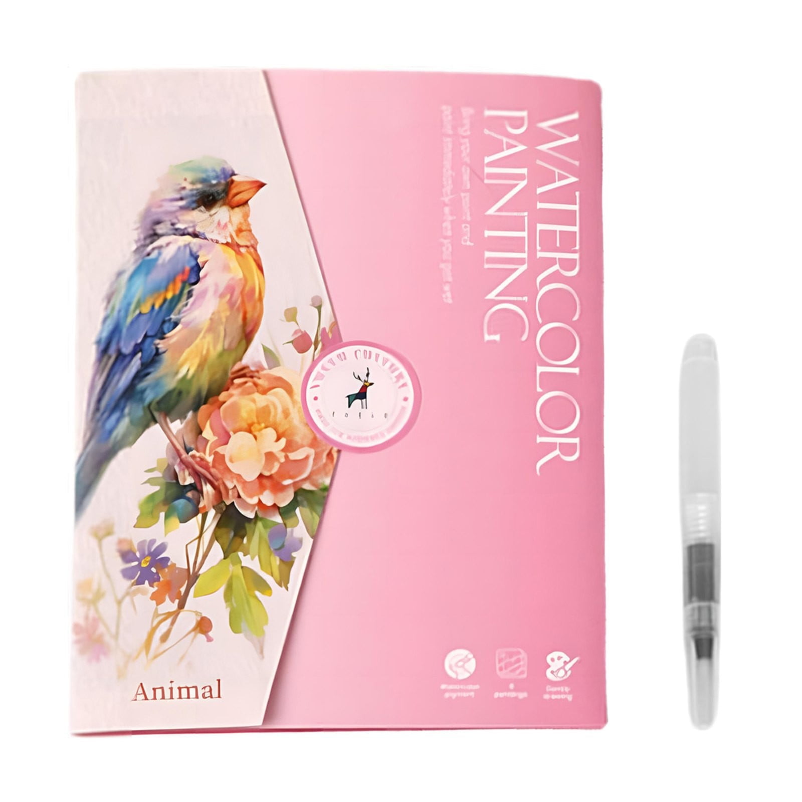 AUDeals 12-Color Watercolor Painting Kit | Washable Paint Set with ...