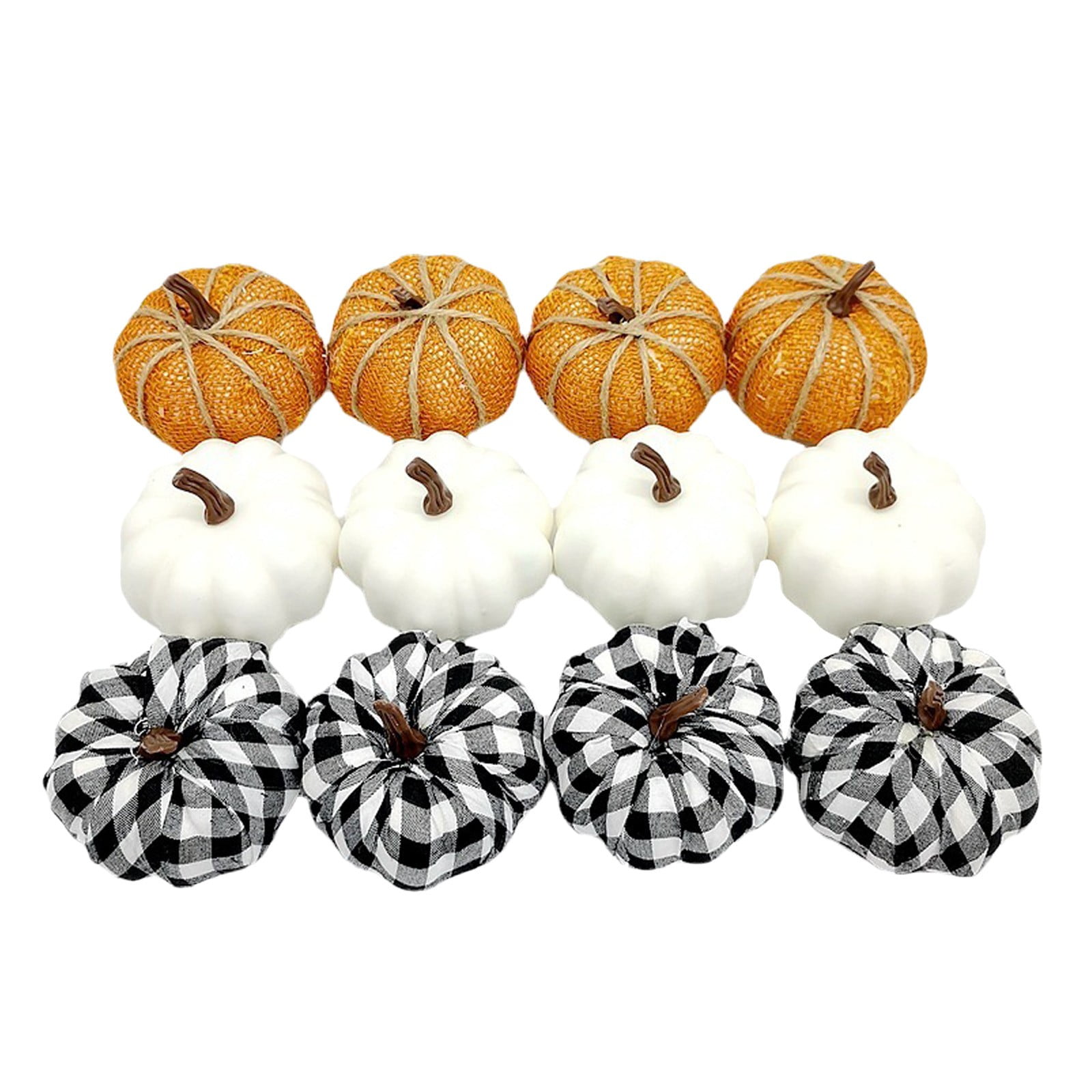 AUDeals 12PCS Mini Pumpkin Halloween Thanksgiving Autumn Pumpkin ...
