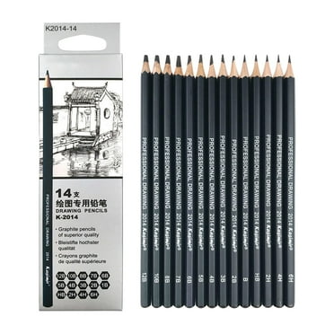 CNKOO 14pcs/set Professional Sketching Graphite Charcoal Pencils Set for Drawing - Walmart.com