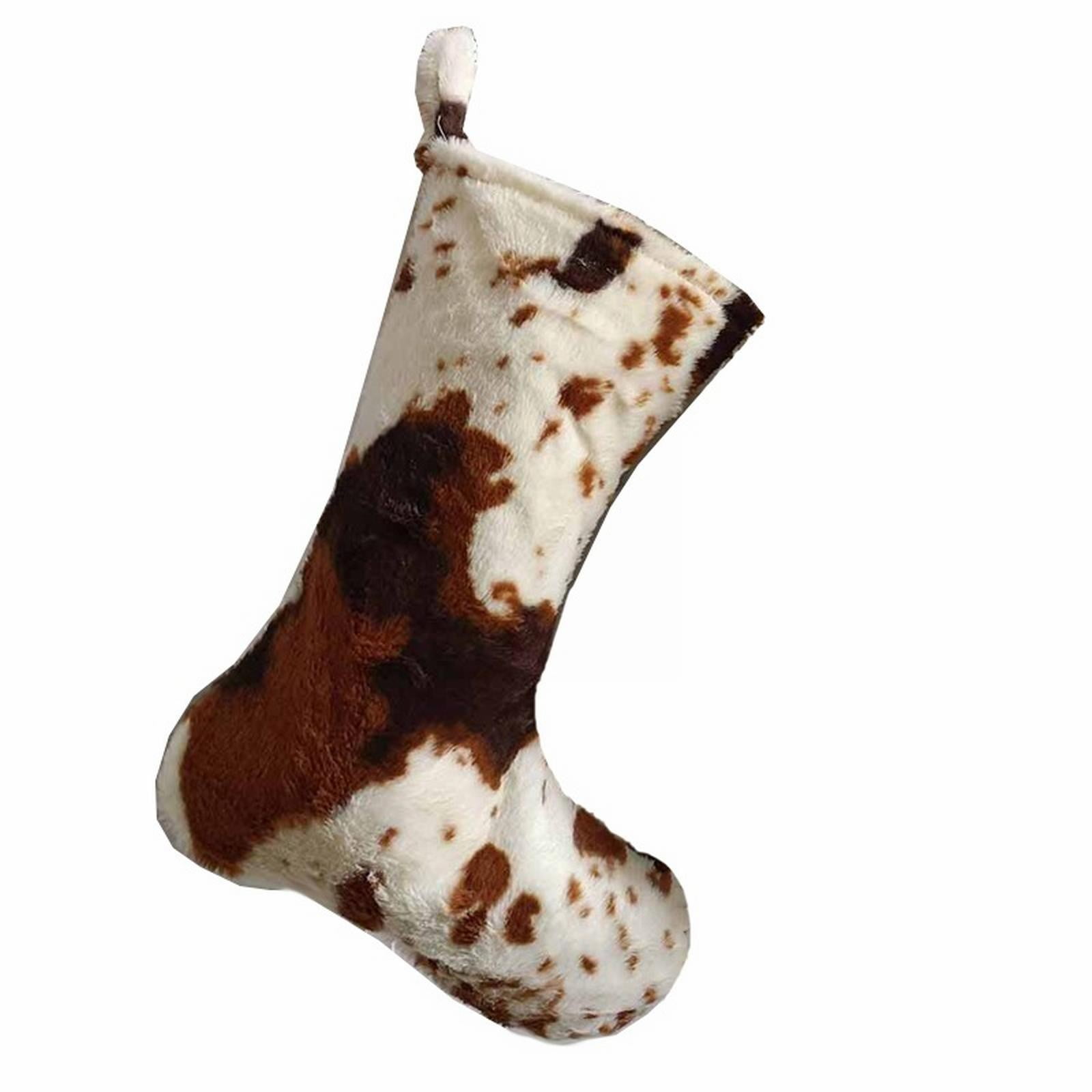 AUDeals 20 Inch Extra Large Cow Christmas Stockings for Candy Gifts ...