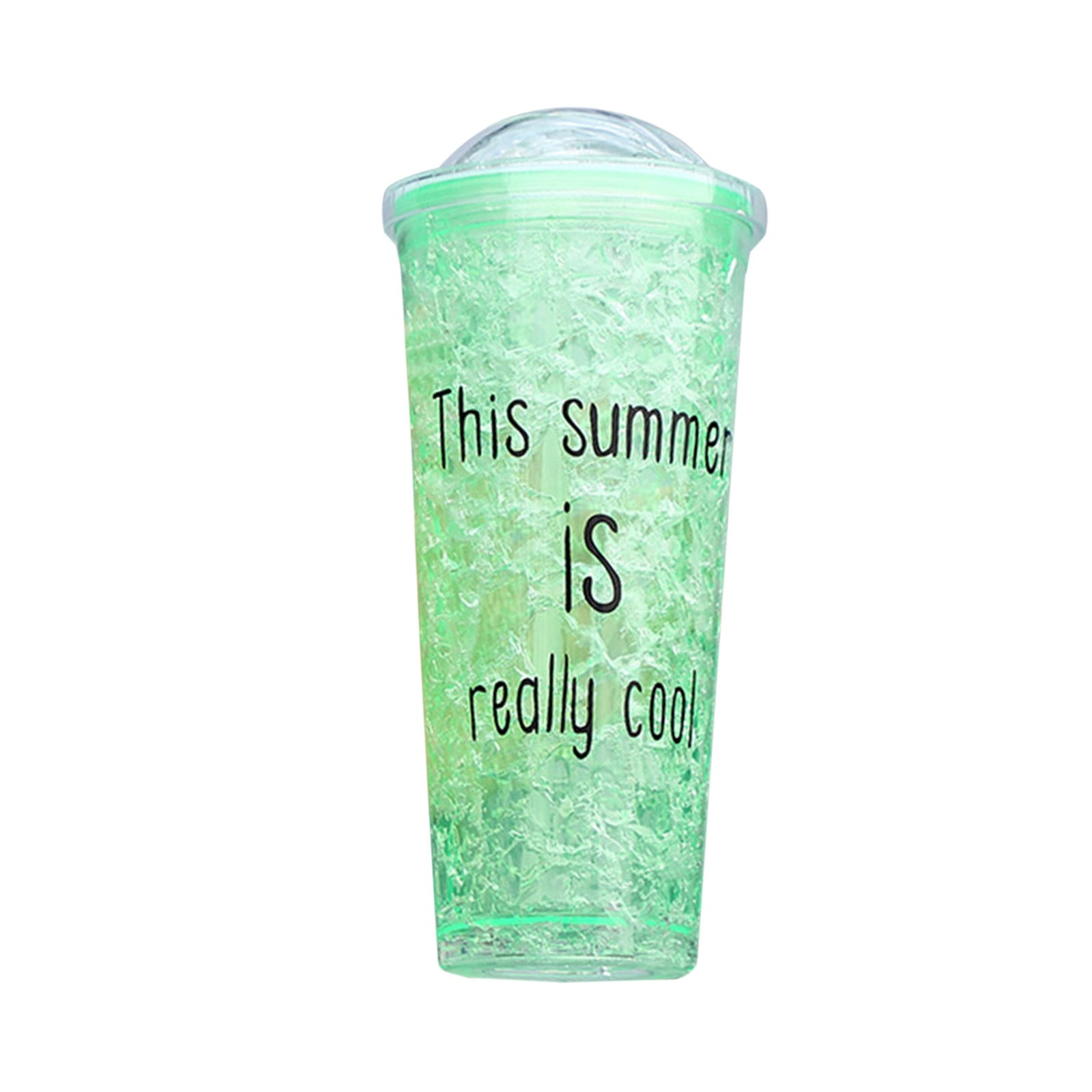 AUDeals 2025 Summer Straw Cup Double Layer Insulated Water Bottle with ...